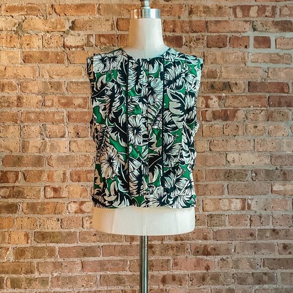 Zara | Tops | Zara Tropical Print Shell | Poshmark